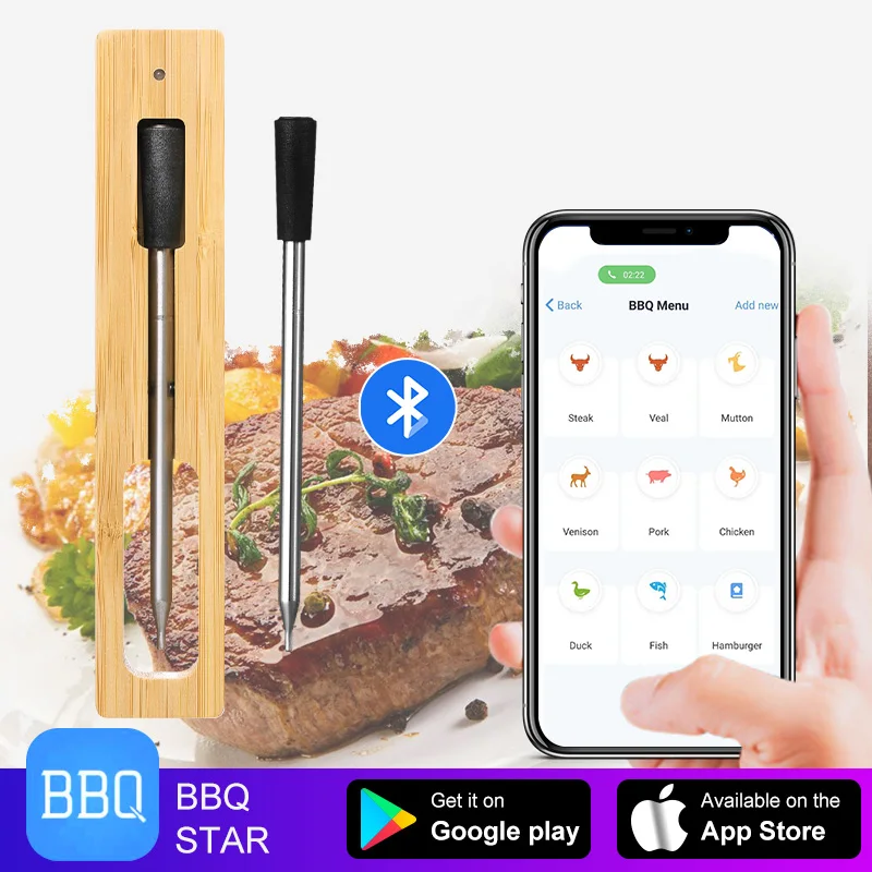 Smart-Digital-Bluetooth-Barbecue-Gifts-Meat-Food-Steak-Thermometer ...