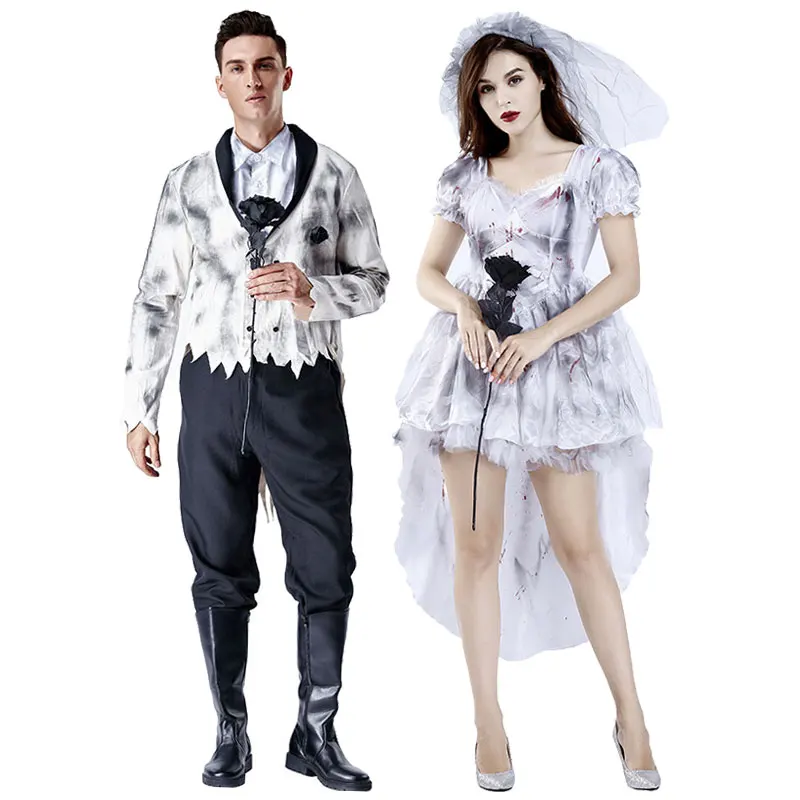 Halloween-Horror-Ghost-Bride-Groom-Couple-Role-Playing-Costume-Party ...