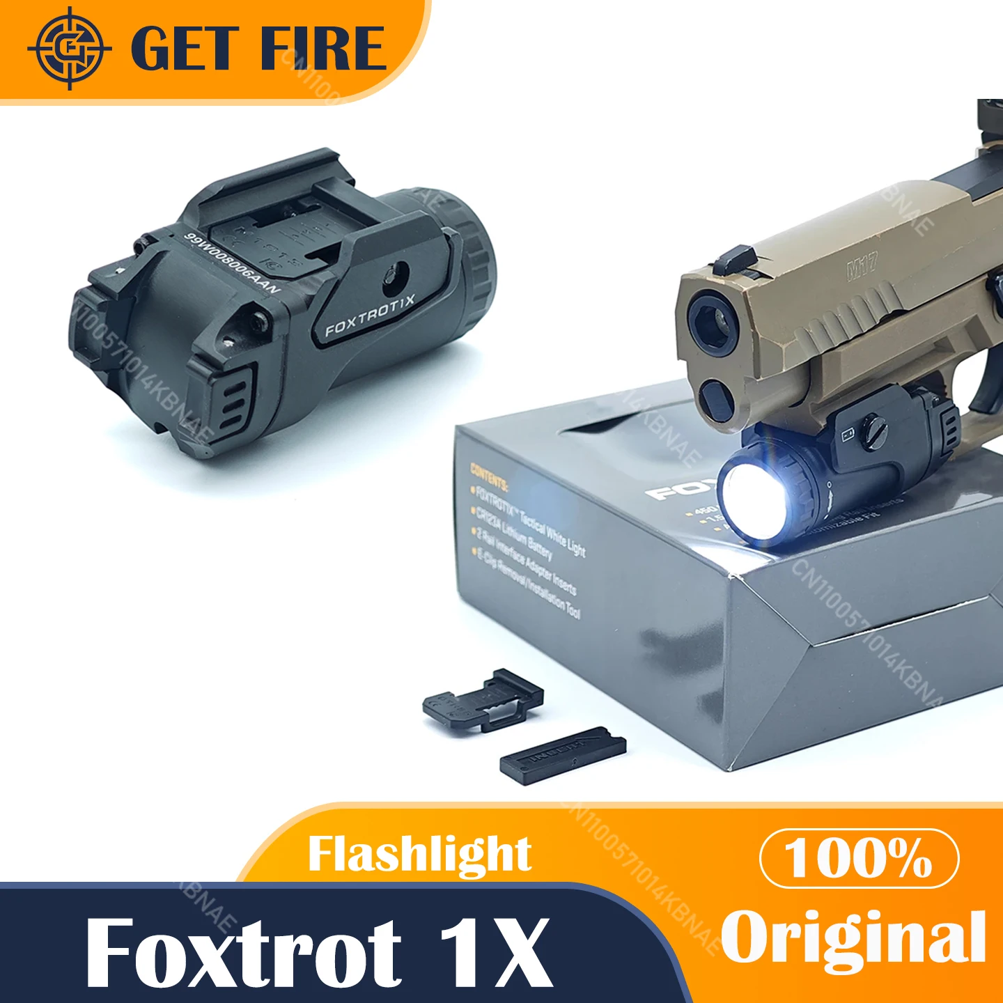 Original Tactical Foxtrot 1X Flashlight compactTDurable Rail-Mounted ...