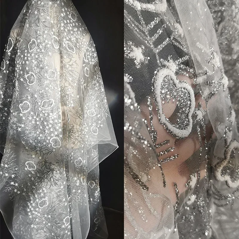 Heavy-Industry-Embroidery-3D-Wedding-Dress-Spray-Gold-Powder-Sparkling ...