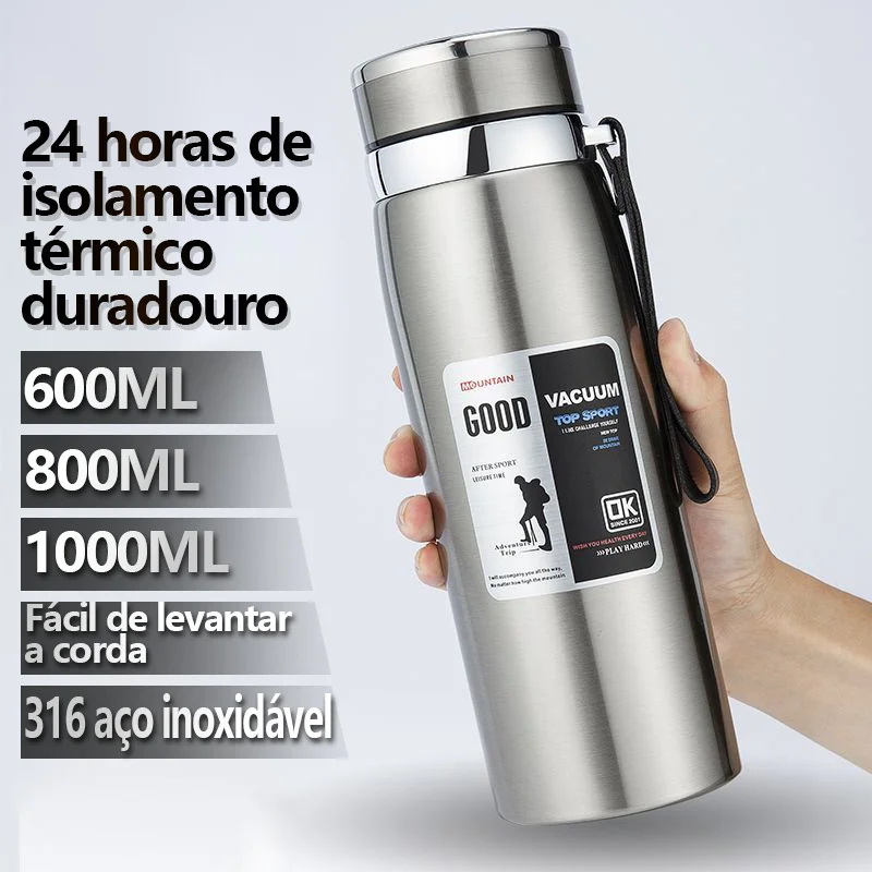 Garrafa-1000ml-Inox-T-rmica-Com-Infusor-Prata-e-Dourada-De-gua-Caf ...