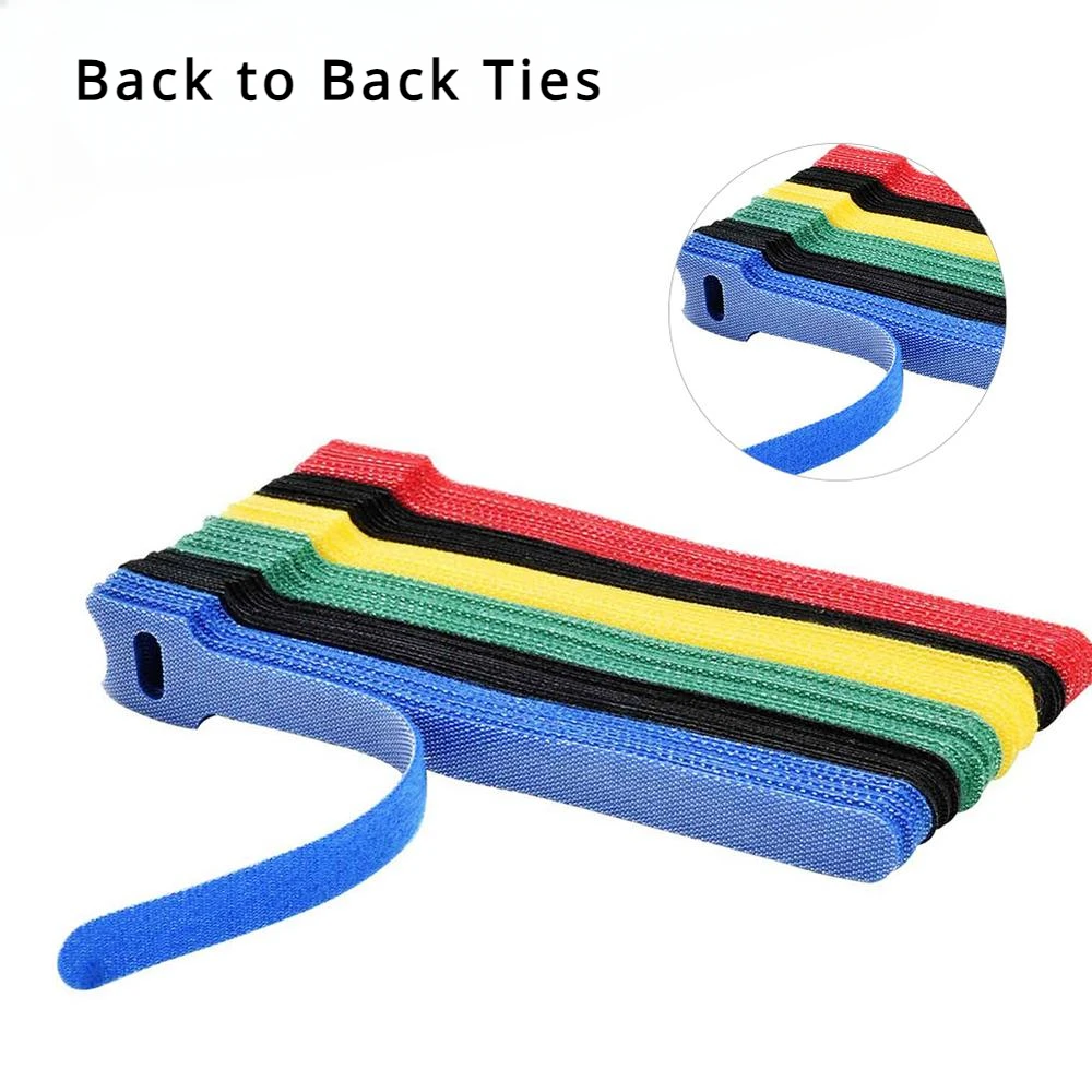 10-30-50Pcs-T-shaped-Cable-Ties-Adhesive-Velcro-Wire-Reusable-Cable ...