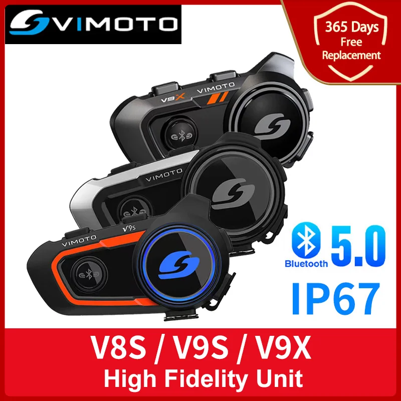 Vimoto Chinese Version V8S/V9S/V9X Motorcycle Helmet Headset Intercom Bluetooth-compatible Multi ...