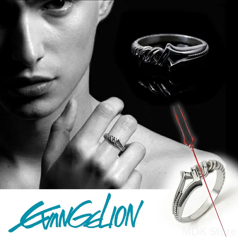 EVANGELION-Fashion-Creative-Spear-of-Longinus-Punk-Rings-For-Men-Women ...