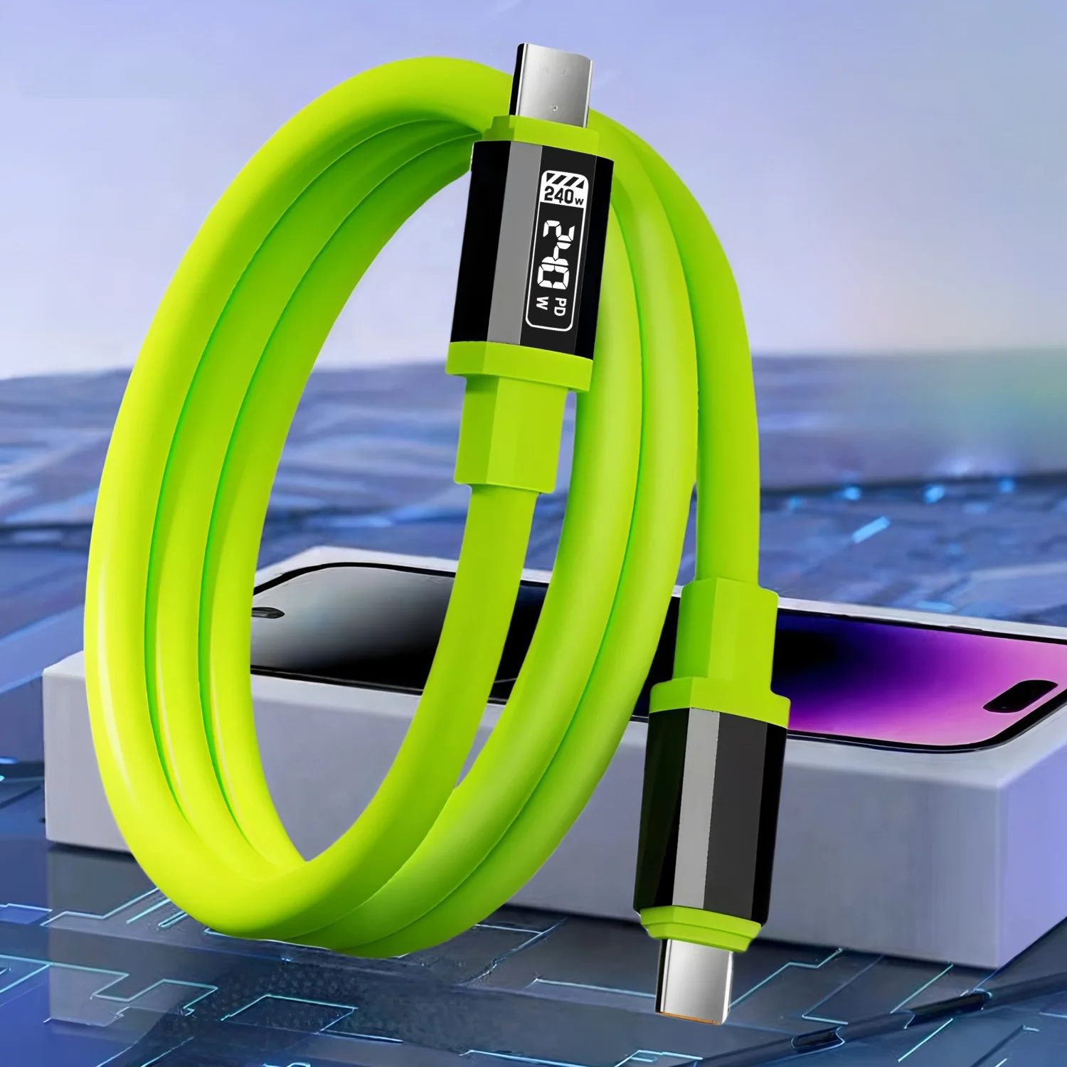 240W Type-C to USBC Data Cable PD3.1 Quick Charging 100W Type C Cord ...