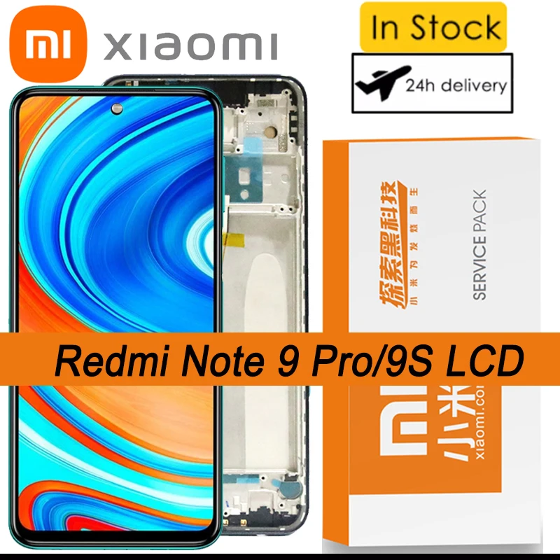 100-Original-6-67-Display-with-Frame-for-XiaoMi-Redmi-Note-9S-9-Pro-LCD ...