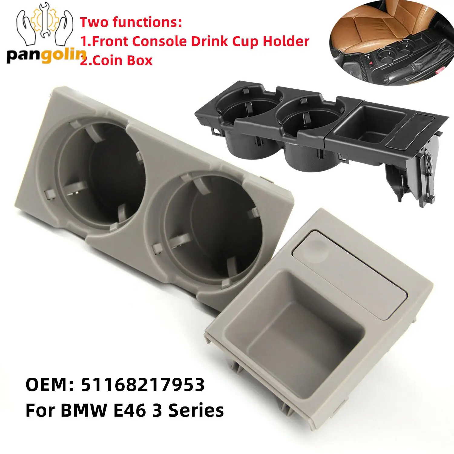1pc-Water-Cup-Holder-Front-Console-Drink-Cup-Holder-Coin-Box ...