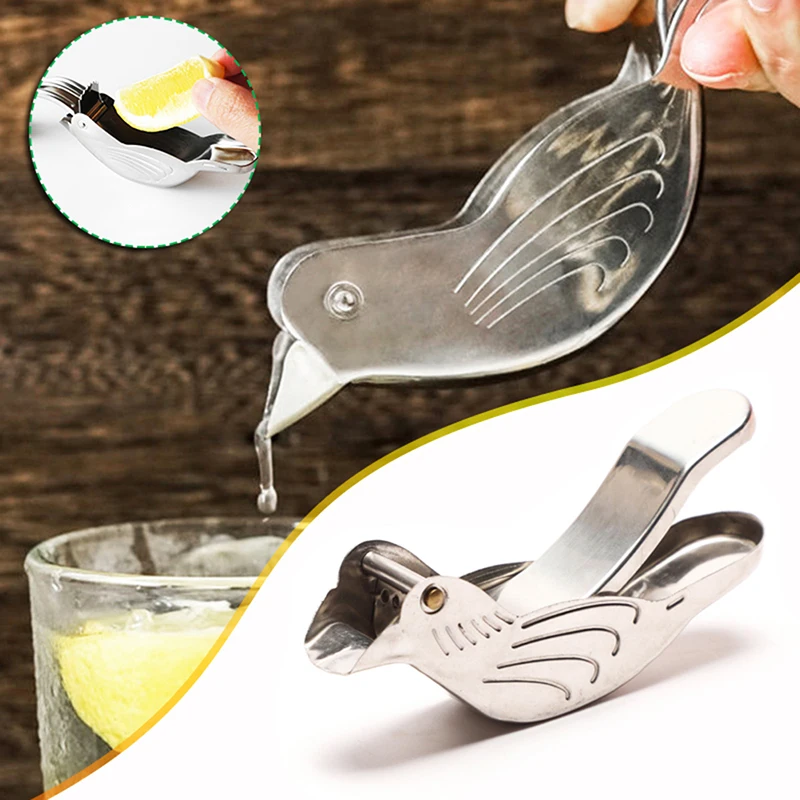 1Pc Bird Shape Lemon Squeezer Anti Corrosion Hand Press Orange Juicer Handheld Portable 304 ...