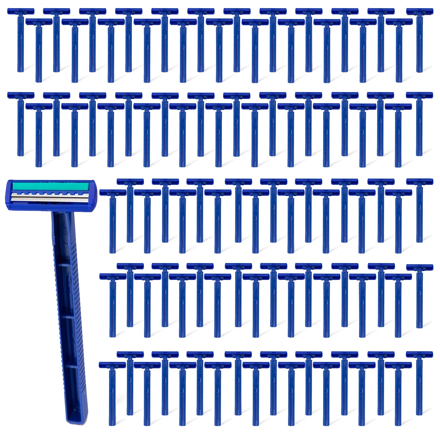 100-Pieces-Box-Pack-Lubricating-Strip-Twin-Blade-Disposable-Shaving ...