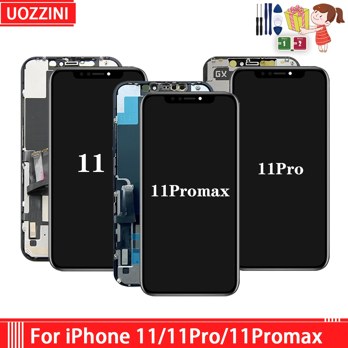 AMOLED LCD For iPhone 11 11 Pro 11 Pro Max Display Touch Screen Digitizer Assembly Screen ...