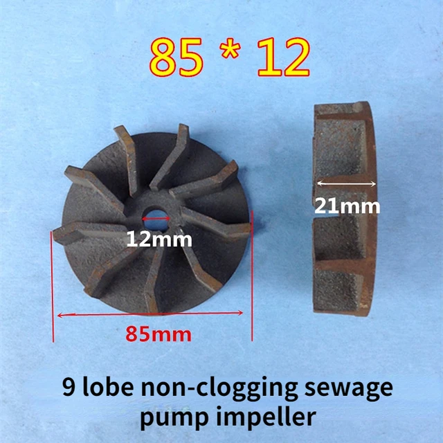 Non-clog Sewage Pump Impeller Iron Water Pump Impeller, 43% OFF