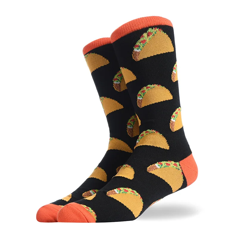 1 Pair Happy Funny Men's Socks High Quality Combed Cotton Long Colored ...