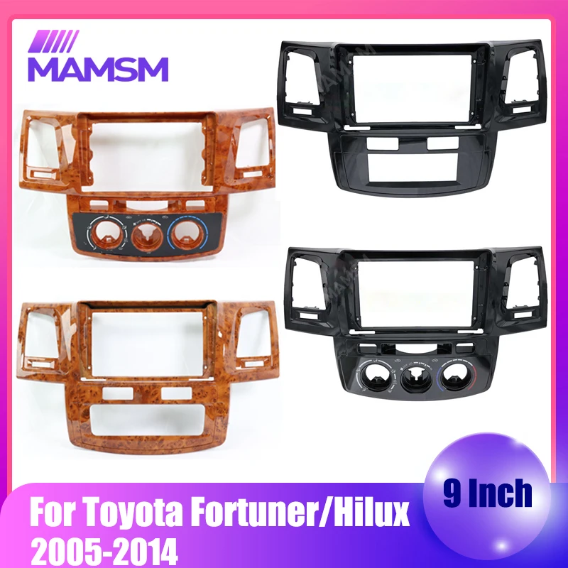 9 Inch Car Radio Frame Fascia For Toyota Fortuner/hilux 2005(manual Ac ...