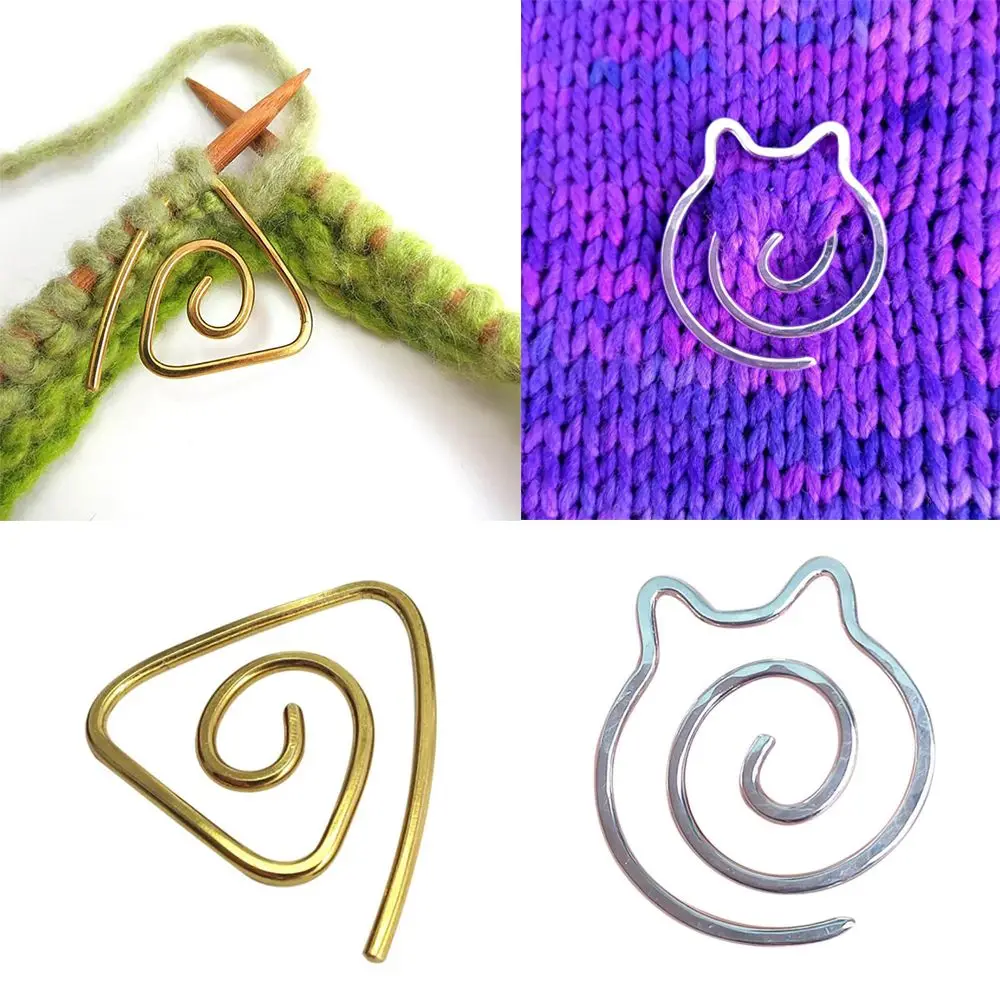 Cat-Pattern-Stainless-Steel-Spiral-Knitting-Needle-Cable-Knitting-Tool ...