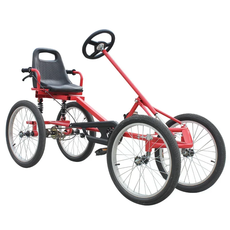 20-Inch-Big-Inflatable-Wheel-Adult-Go-Kart-With-Hand-Brake-Four-Wheeled ...