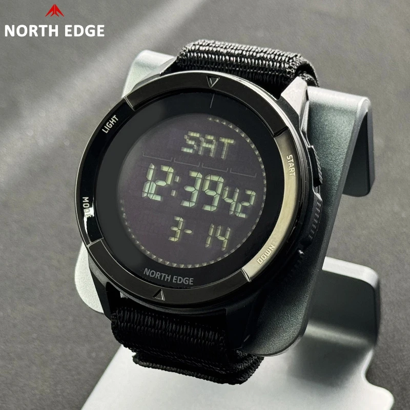 NORTH EDGE Watches for Man ALPS Waterproof Digital Watch Carbon Fiber ...