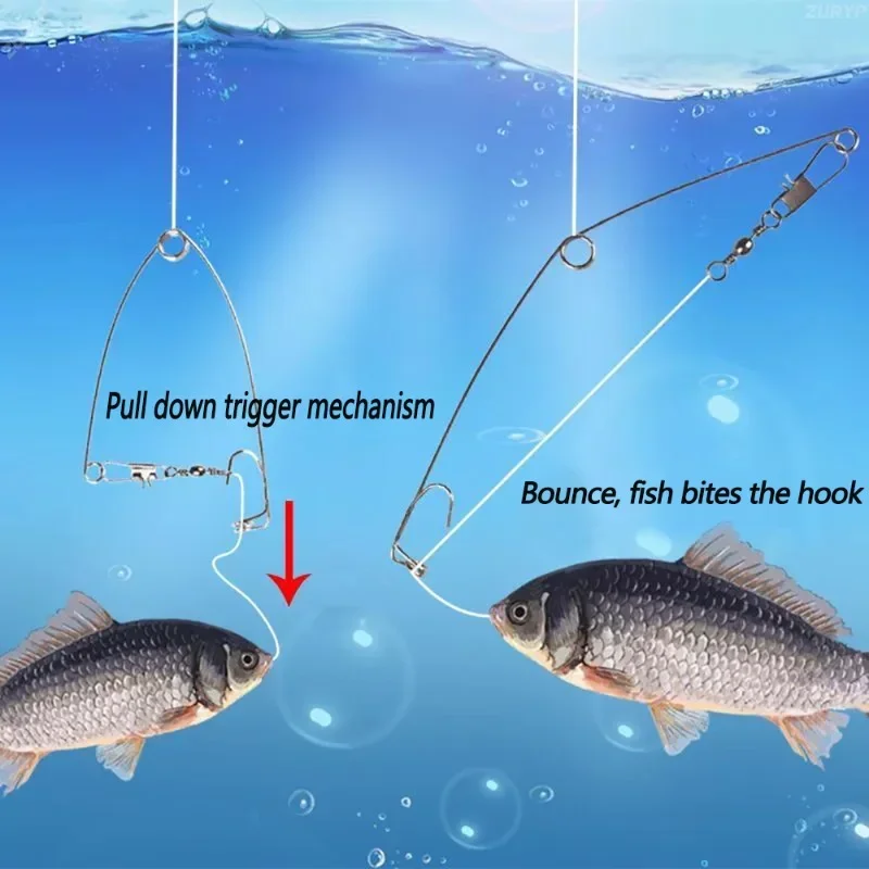 Latest-Automatic-Fishing-Artifact-Stainless-Steel-Hook-Trigger-Spring ...