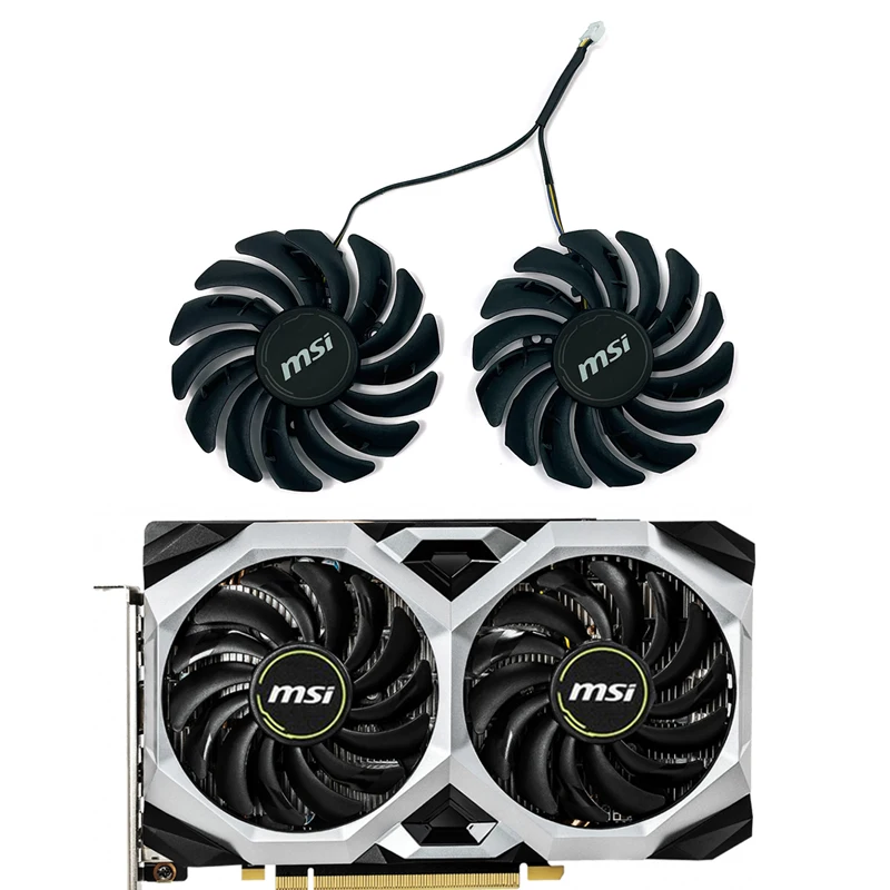 2pcs 87mm PLD09210S12HH 1660 SUPER GPU Fan for MSI GeForce GTX 1660 ...