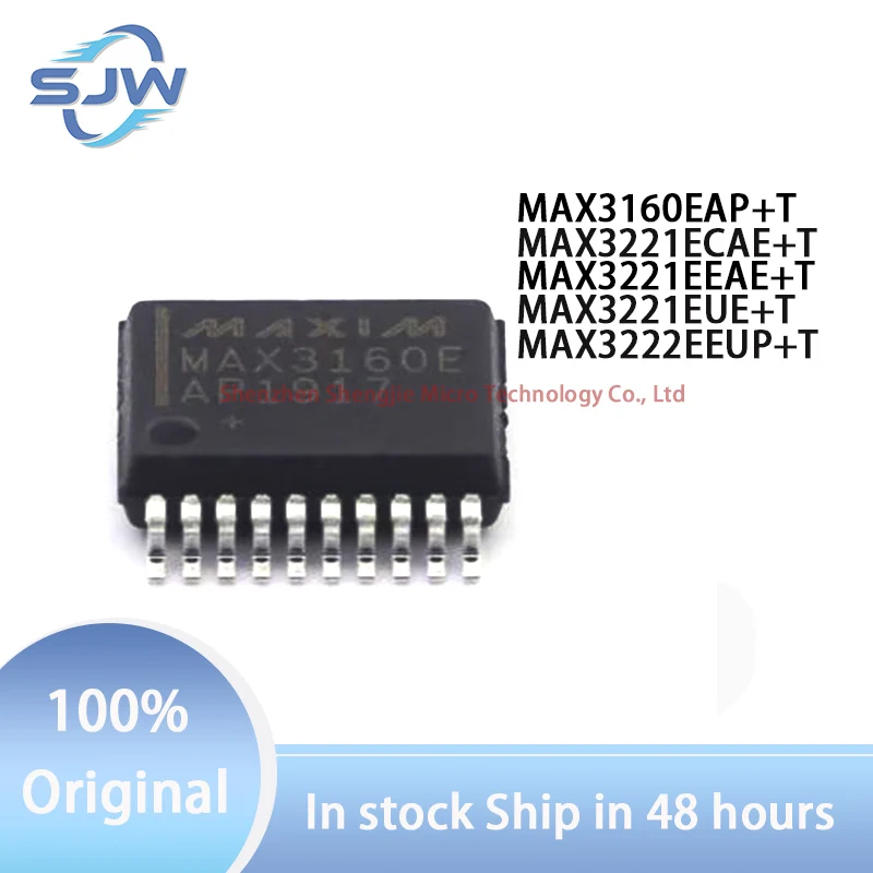 MAX3160EAP-MAX3221ECAE-MAX3221EEAE-MAX3221EUE-MAX3222EEUP-T-encapsulation-SSOP16-SSOP20-RS232-RS ...