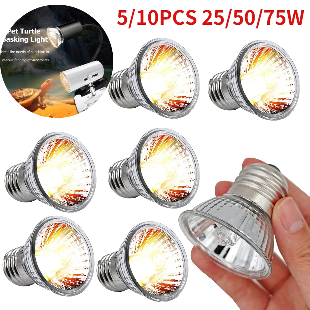 25/50/75W UVA+UVB Reptile Lamp Bulb Turtle Basking UV Light Bulbs ...