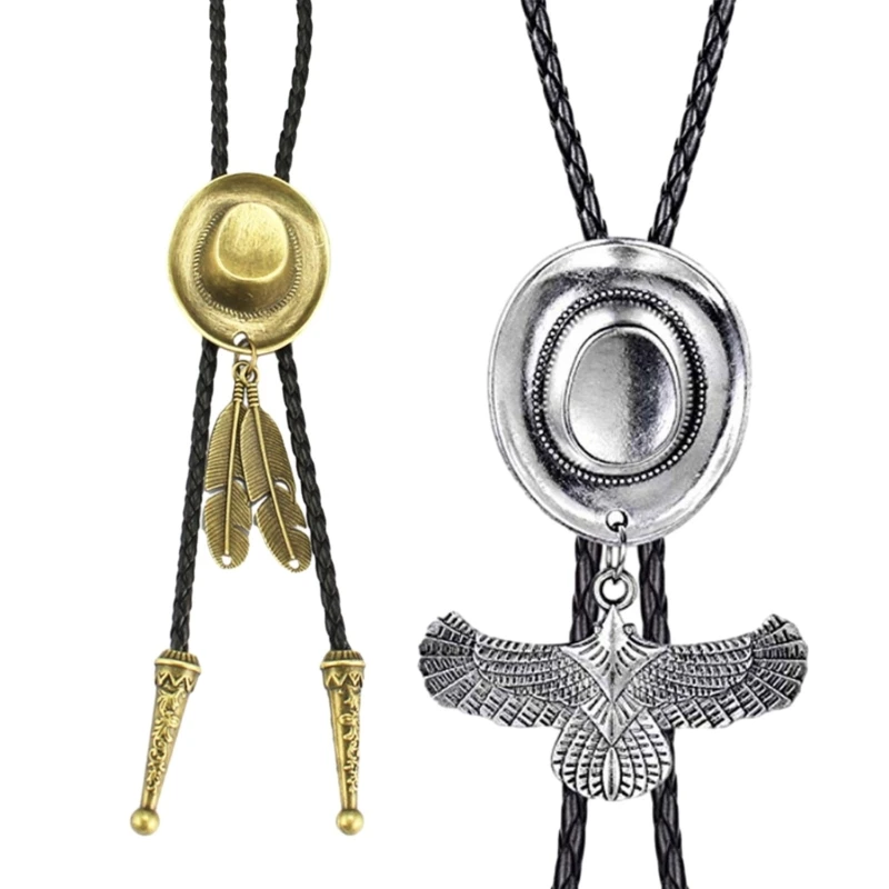 Metal-Cowboy-Hat-Bolo-Tie-Cowboy-Hat-Necktie-for-Shirt-Jeans-Western ...