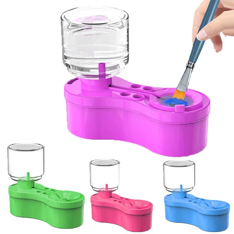 New-Paint-Brush-Cleaner-With-Drain-Button-Automatic-Water-Circulation ...