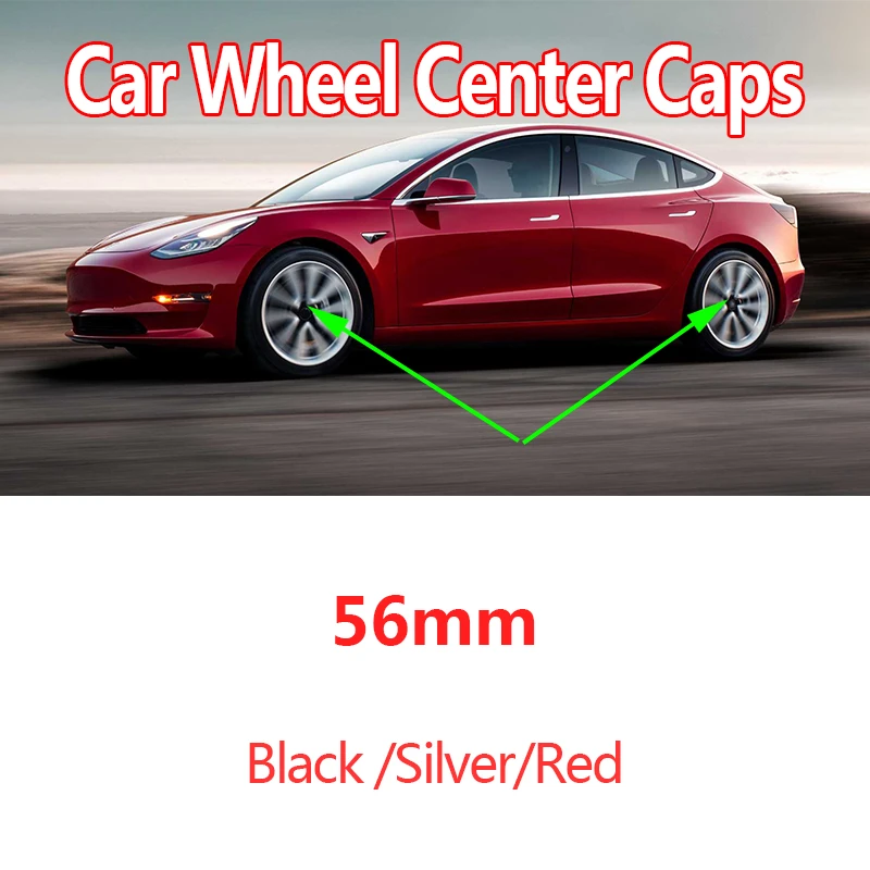 4Pcs 56mm Car Wheel Center Hub Cap Rim Refit Badge Covers Emblem ...