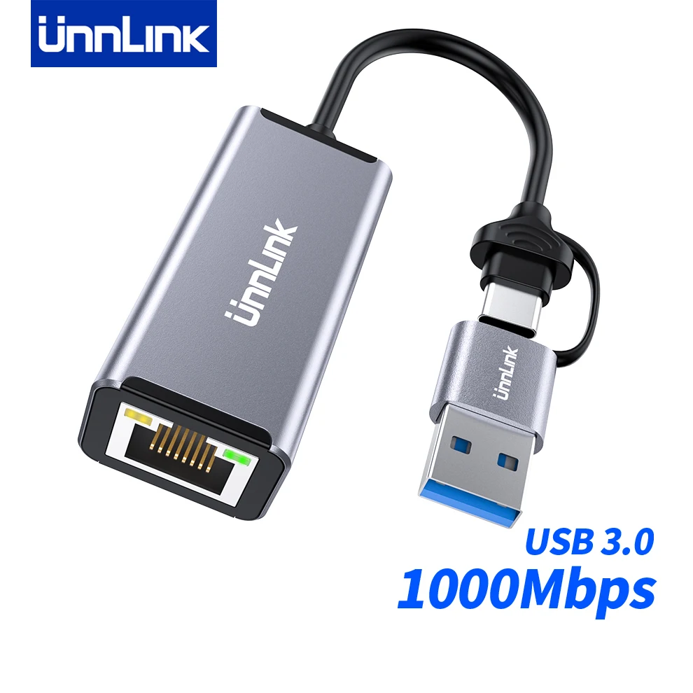 Unnlink-USB-Ethernet-Adapter-1000Mbps-USB3-0-Type-C-to-Rj45-Network ...