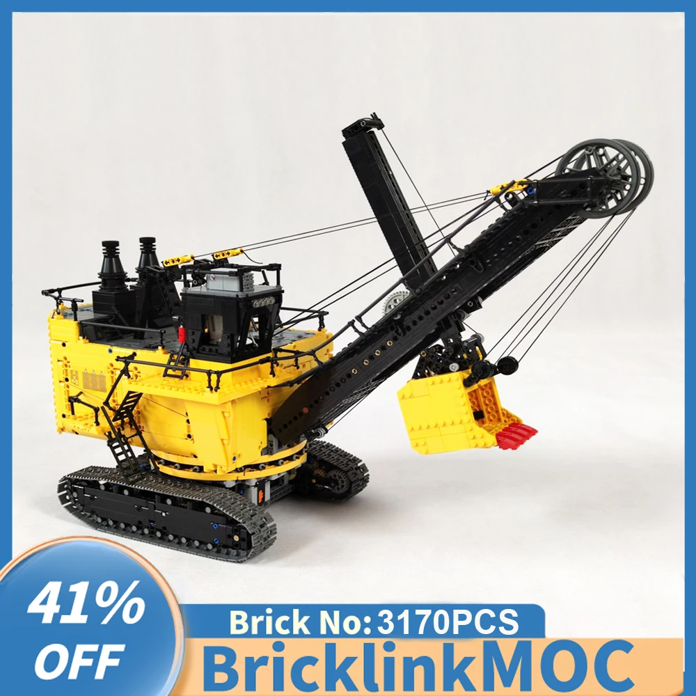 3170PCS-MOC-city-Engineering-Series-1-40-scale-CAT-7295-HD-Front-shovel ...