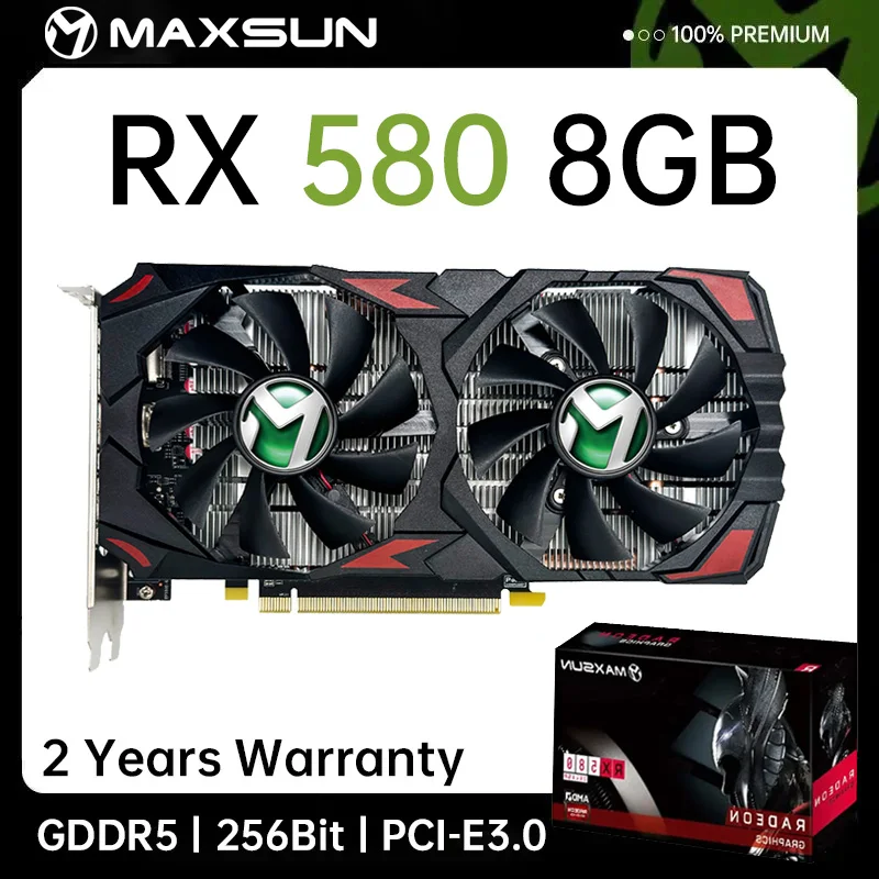 MAXSUN-Graphics-Cards-AMD-RX580-2048SP-8G-GDDR5-256bit-PCIE3-0-X16 ...