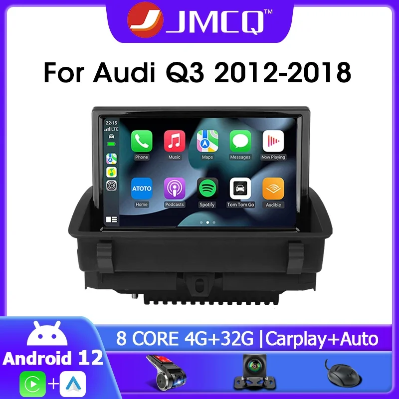 JMCQ-Android-12-8-Inch-Car-Stereo-For-Audi-Q3-2012-2018-4G-WIFI-GPS ...
