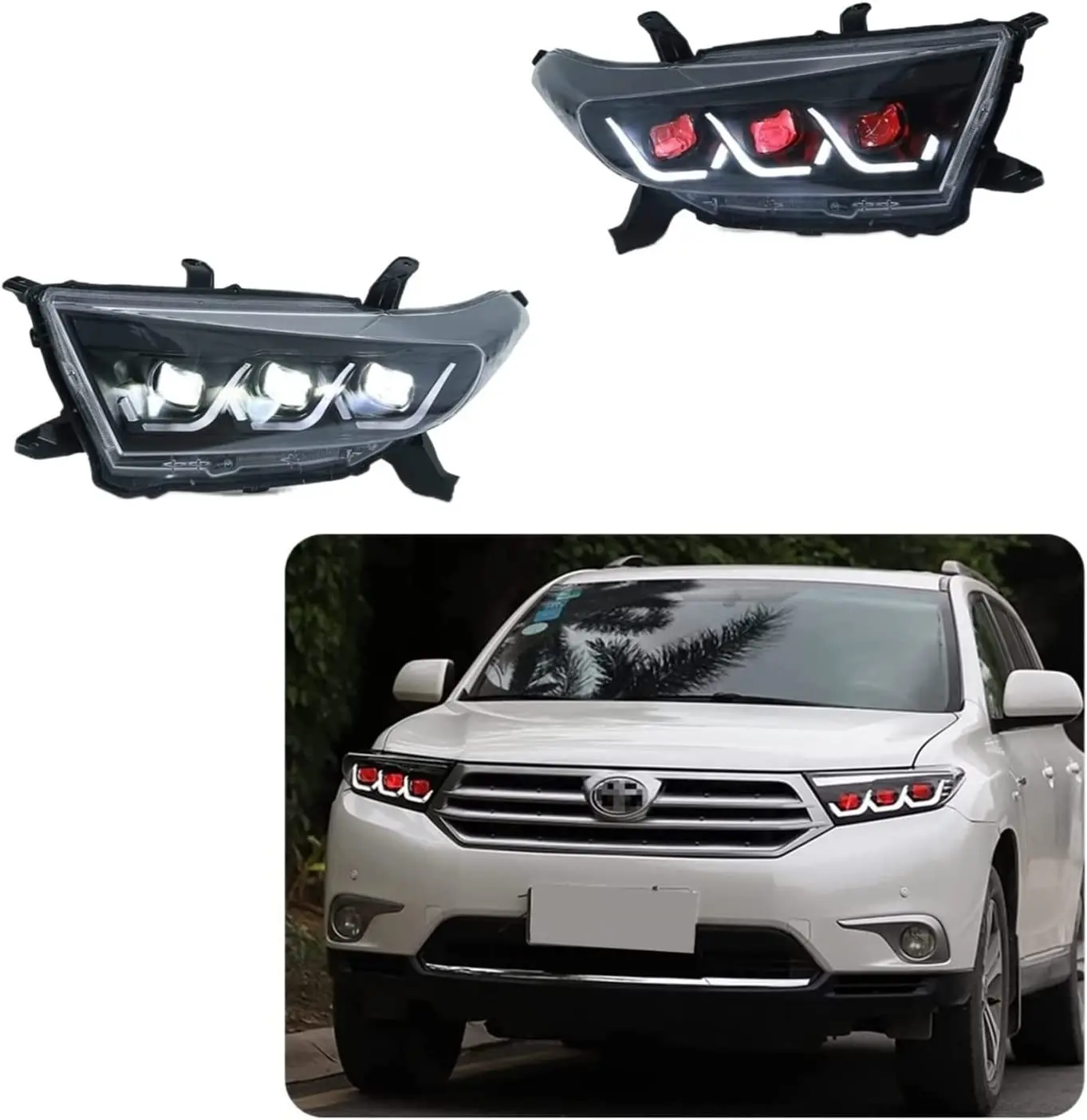 LED-Headlights-for-Toyota-Highlander-2012-2013-2014-with-The-Start-Up ...