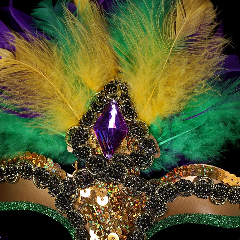 Mardi Gras Feather Masks