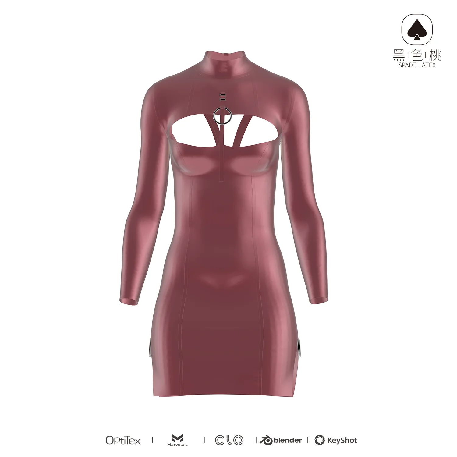 Latex-Jumpsuit-Rubber-Jacket-Buttocks-Wrapped-Dress-Tight-Fitting ...