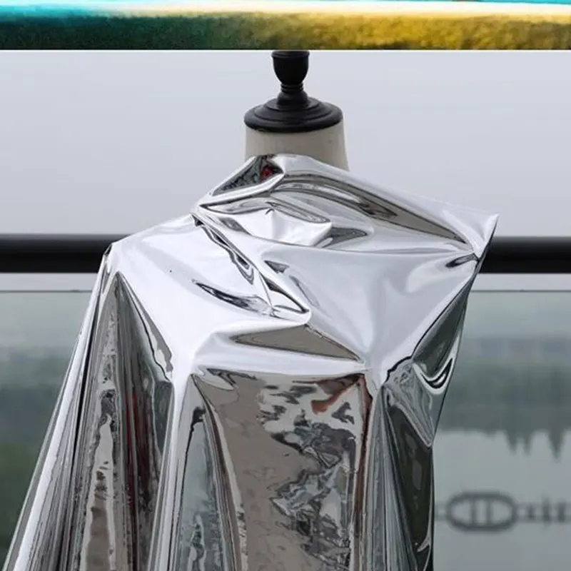 Pre-cut 50x137cm Silver Reflective Mirror Fabric Waterproof Double ...