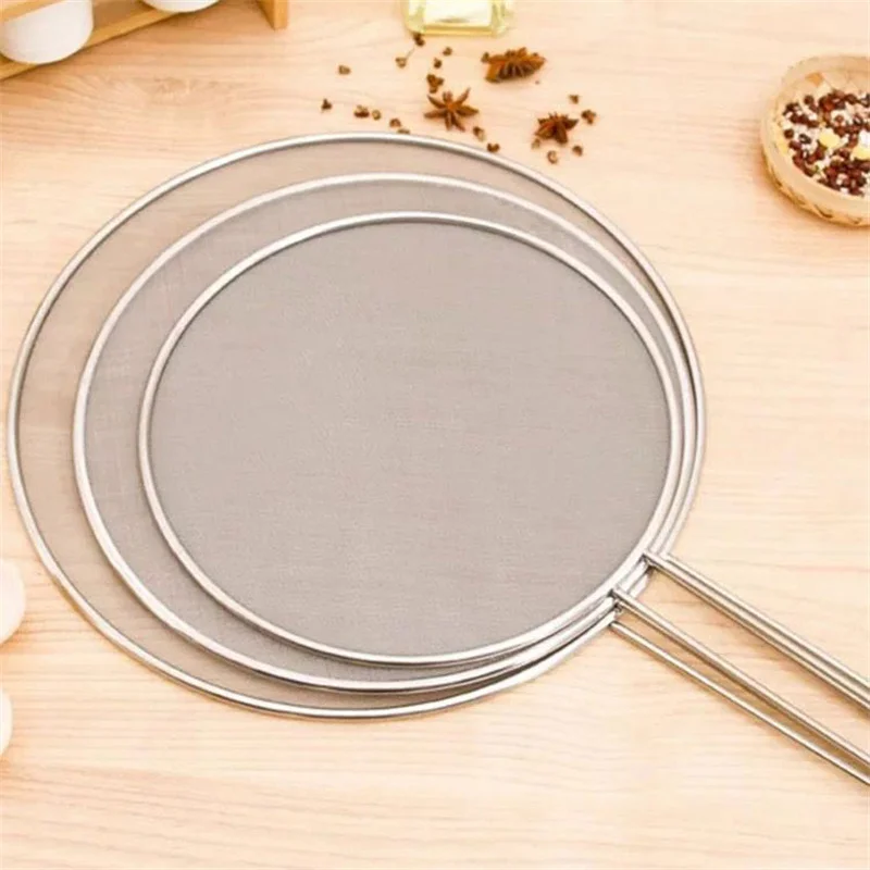 Cooking Frying Anti Splatter Guard Oil Net Grease Splatter Screen Pan ...