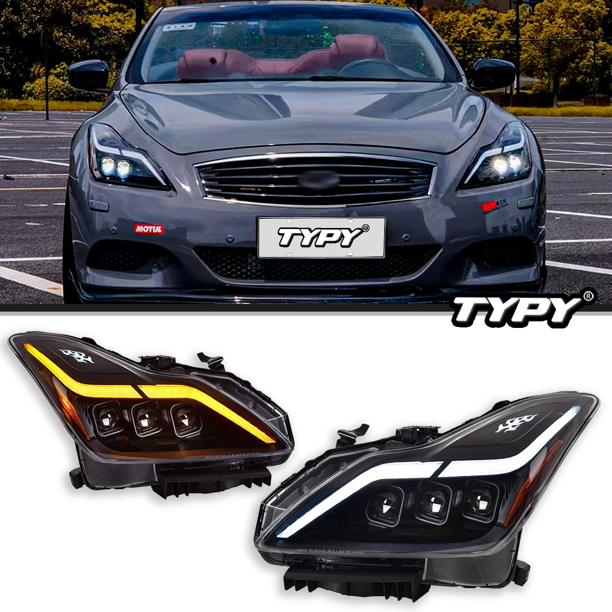 TYPY Car Lights For Infiniti G37 Headlight 2010-2015 LED Projetor head ...