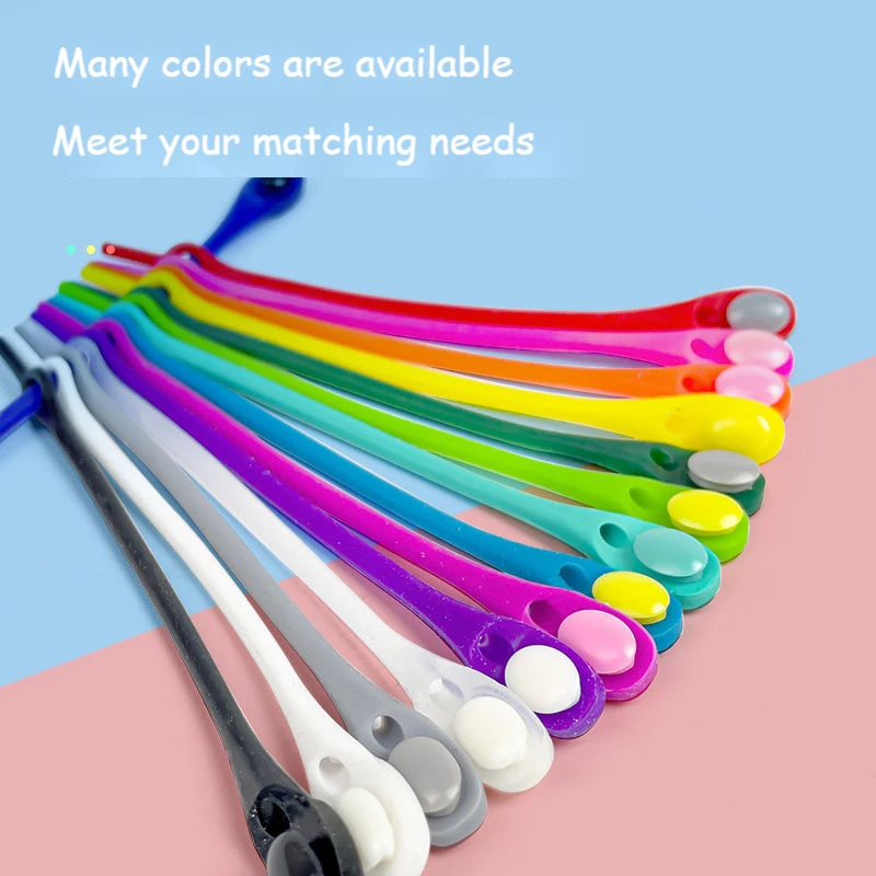 12-Pack Laceless Silicone Elastic Laces Rubber Laces Adult Kids Lazy ...