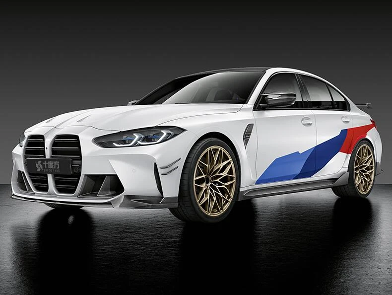 لسيارة BMW M3 G80 M4 G82 G83 2021 2022 2023 2024 ناشر شفة أمامية من ألياف الكربون الحقيقية ...