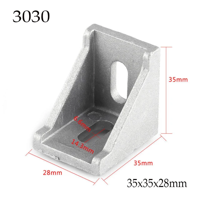 20-5pc Aluminum 2020 2028 3030 3060 4040 Corner Bracket Fittings Corner ...