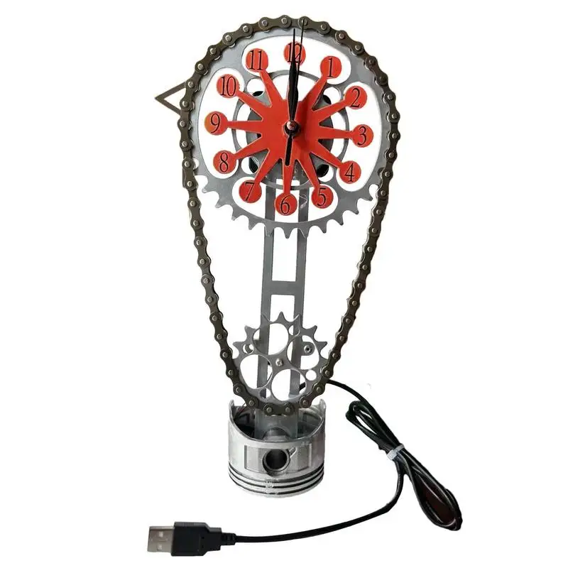 Chain-Gear-Clock-Table-Metal-Rotating-Gear-Clock-Modular-Design ...