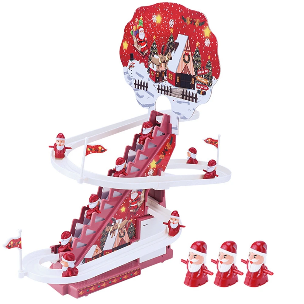 Automatic-Climbing-Ladder-Santa-Claus-Doll-Electric-Christmas-Rail ...
