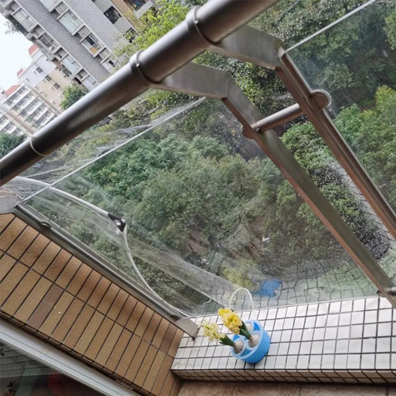 Couleur 0.8x2m Bâche PVC transparente pour balcon, fenêtre 0.55 ...