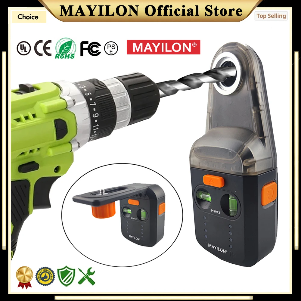MAYILON-M9912-Electric-Suction-Vacuum-L-Bracket-Drilling-Tool-Dust-Collector-Laser-Level ...