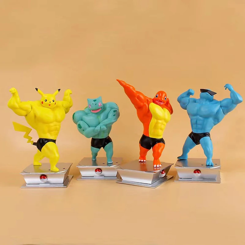 New Pokemoned Pikachu Charmande Cosplay Muscle Man Squirtle Psyduck ...