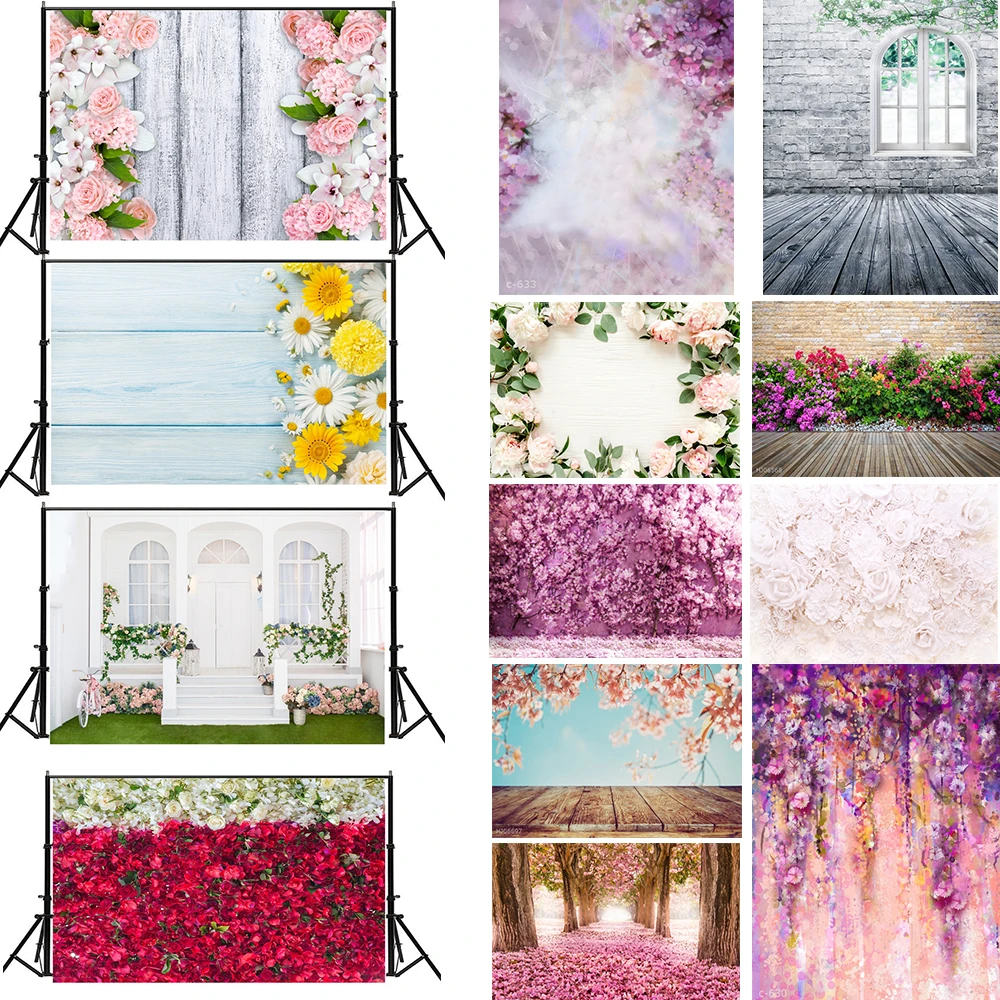 Wedding-Photography-Backdrop-7-5-Feet-Floral-Flower-Wall-Photography ...