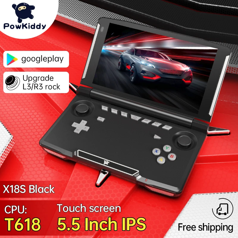 Powkiddy X18s 5.5 Inch Ips Screen Black Version Android 11 L3+r3 ...