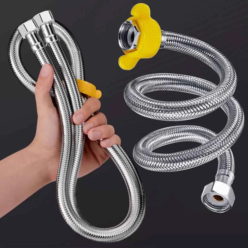1/2" 304 Stainless Steel Water Faucet Inlet Braided Hose for Kitchen ...