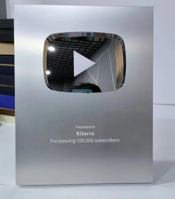 1 Promotional YouTube Play Button Award, Aluminum YouTube Shields ...
