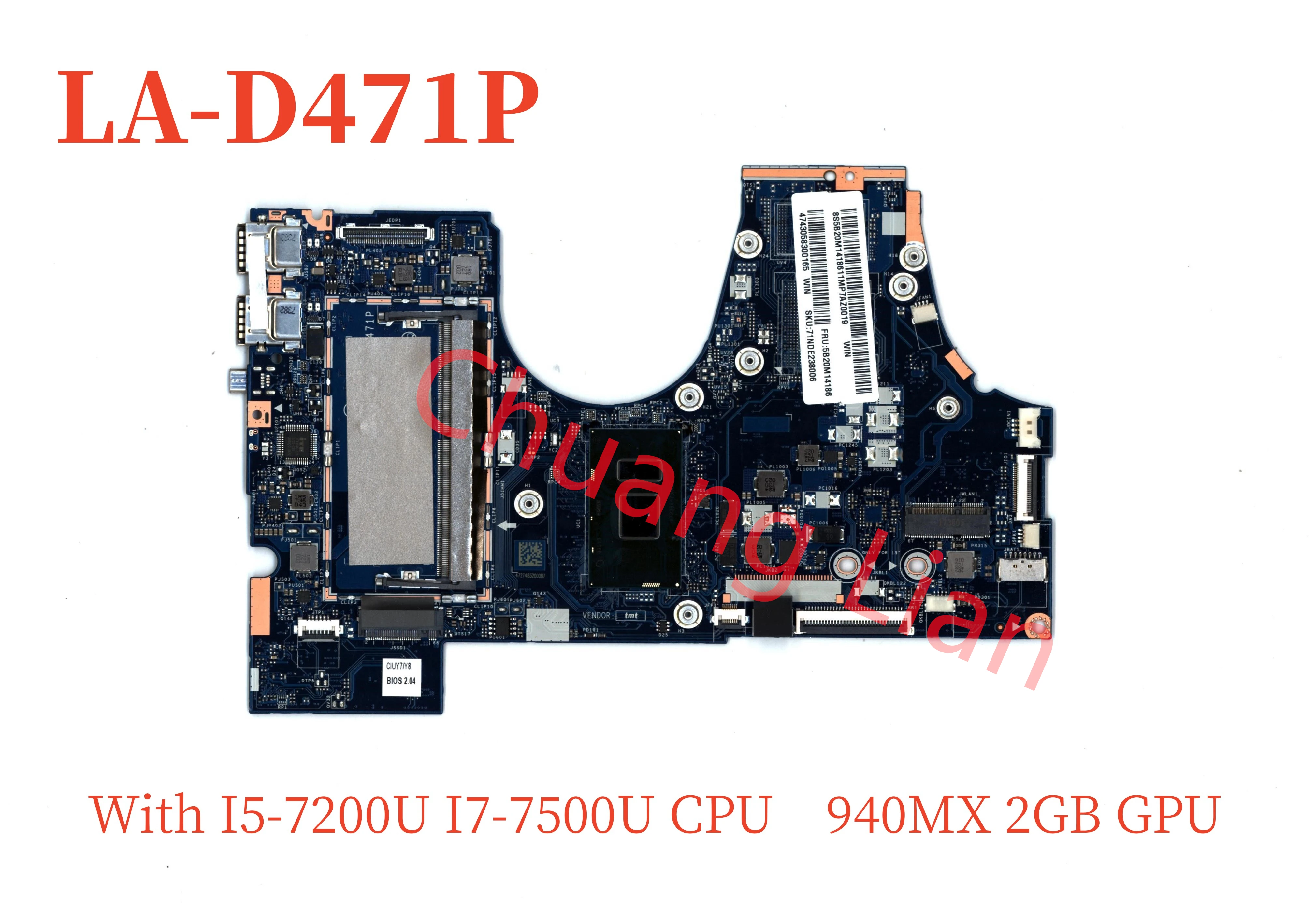 BIUY2-Y3-LA-D471P-For-Lenovo-Yoga-710-15IKB-710-15ISK-Laptop ...